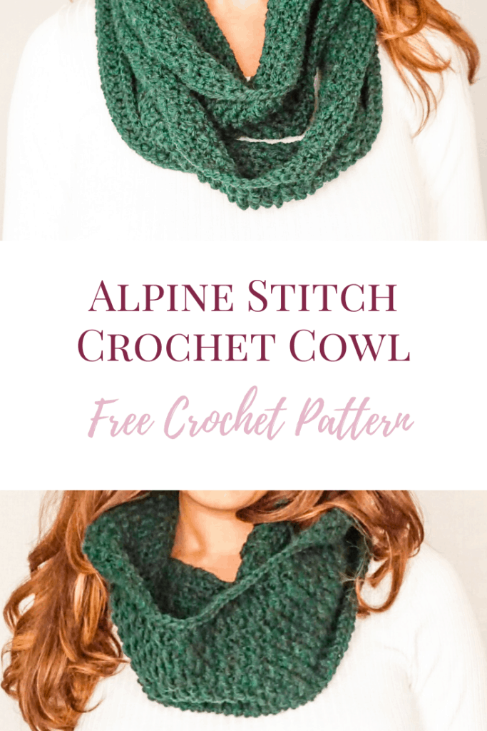 Aspen Alpine Crochet Cowl Pattern - Burgundy and Blush